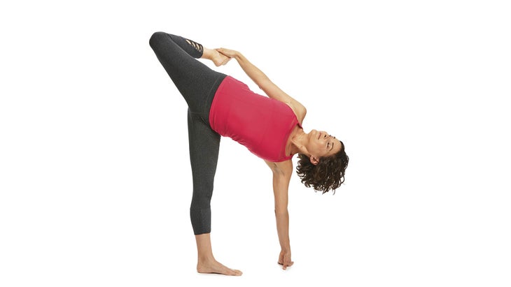 Challenge Pose: Ardha Chandra Chapasana (Half Moon Sugarcane Bow Pose)